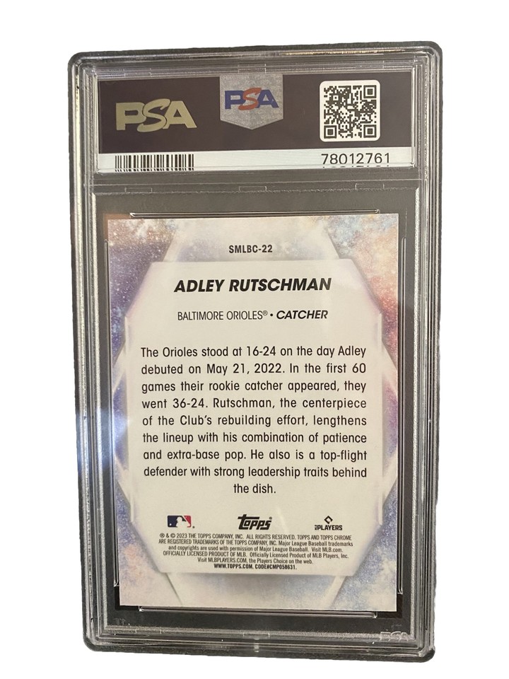 2023 Topps Chrome Adley Rutschman Rookie Card #SMLBC-22 PSA 9 Mint | eBay