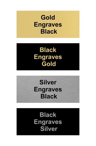 Custom Engraved Brass Color Metal Name Plate Plaque Label Art Tag Gift ...