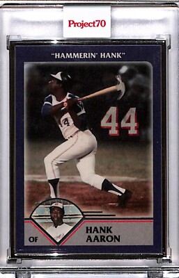 2021 TOPPS PROJECT 70 #687 HANK AARON BY INFINITE ARCHIVES AP SILVER ...