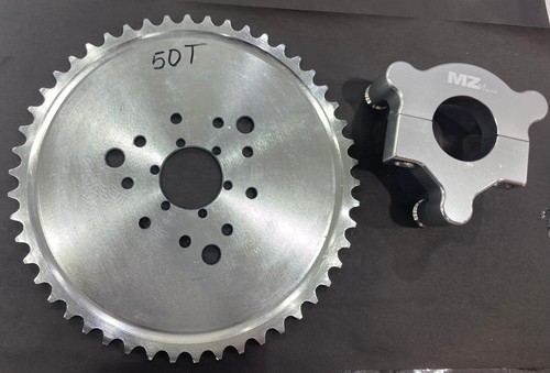 1.5" Hub 415 Chain CNC 50T Sprocket With Adapter 49cc-80cc Motorized ...