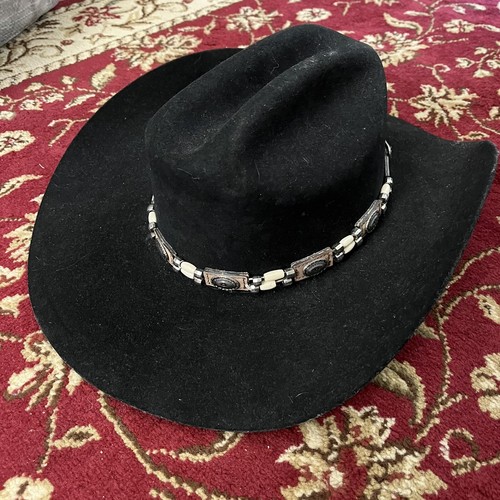 Justin Western Cowboy Hat 100% Wool XX Size 6 7/8 | eBay