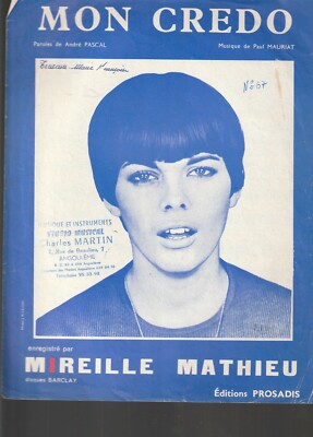 Partition Mireille Mathieu "Mon Credo" 21/3644 | eBay