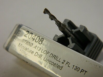 Harvey Tool 130* Drill Point Angle Uncoated SC Micro Drill Bit QTY 3 ...