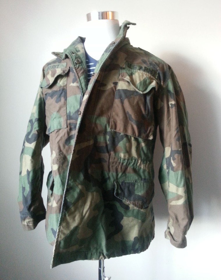 M65 Field Jacket Men Size Medium-Regular Woodland Camo U.S. Army | eBay