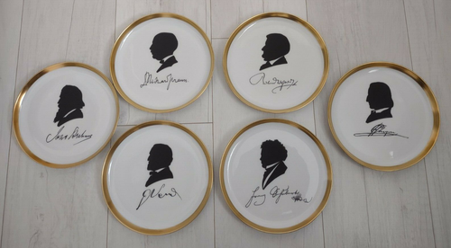 Vintage 1971 Furstenberg Composers Set of 6 Collector Plates w/Box ...