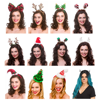 Christmas Boppers Headbands Hairclips Fancy Dress Santa Xmas Costume ...