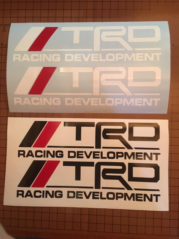 TRD Racing Development (2 PACK) 9" BLACK Emblem Vinyl Sticker Decal VVT ...