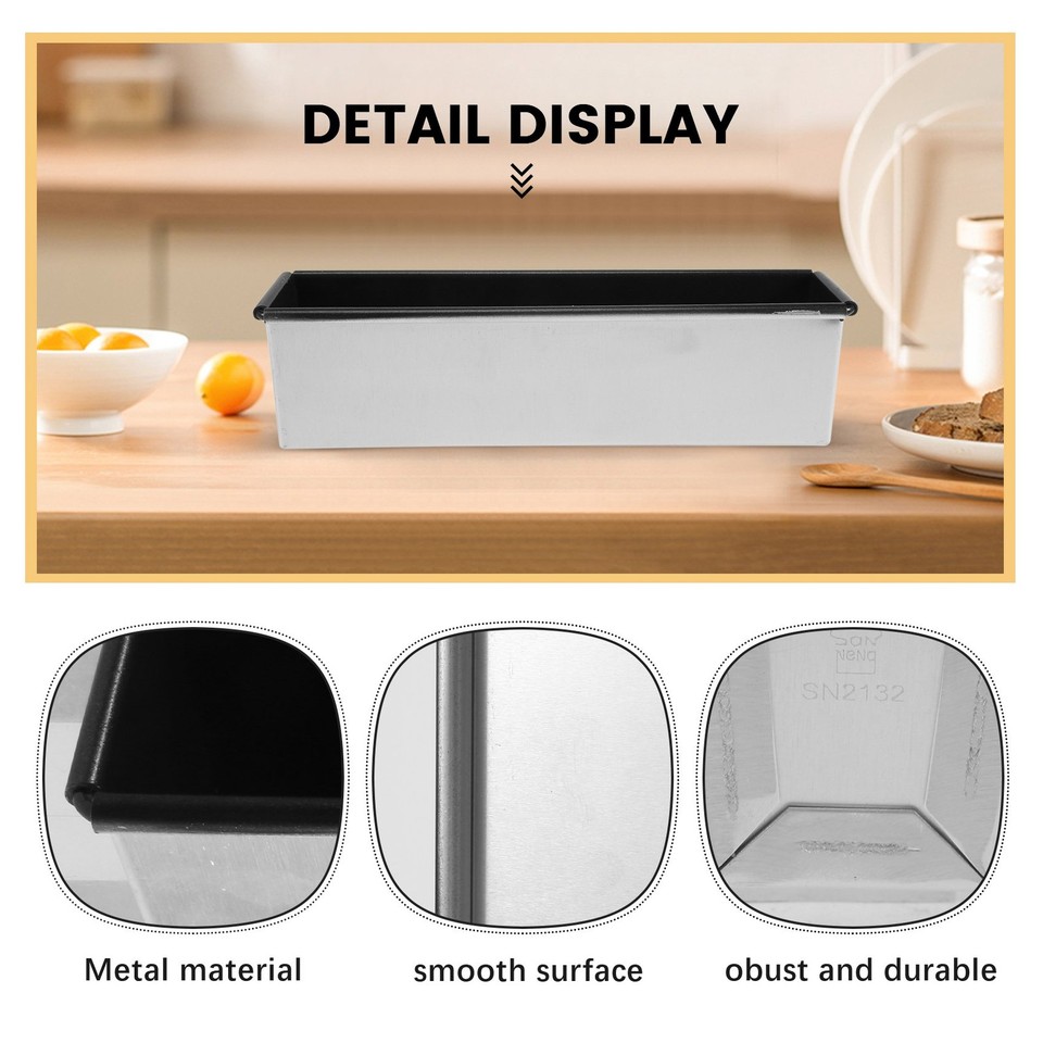 5X(Non-Stick Rectangular Bread Mold Small Toast Box Baking Mold Cake ...