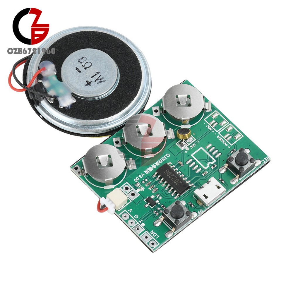 1-10pcs 100S Greeting Card DIY Recordable Voice Chip Music Box Sound ...