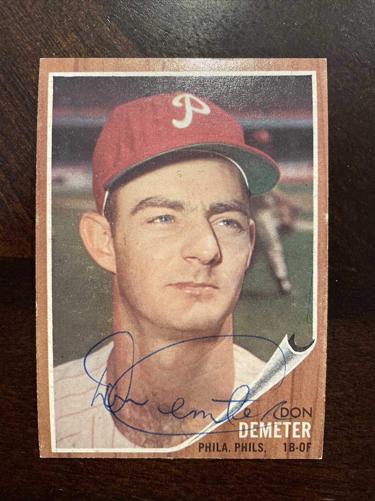 DON DEMETER 1962 TOPPS AUTOGRAPHED SIGNED AUTO BASEBALL CARD 146 ...
