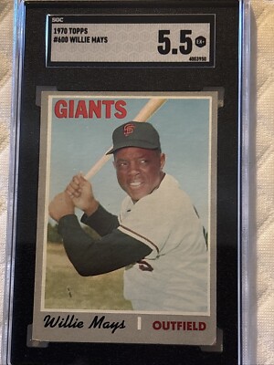1970 Topps - #600 Willie Mays SGC 5.5 EXCELLENT CONDITION.AuthGuarantee ...