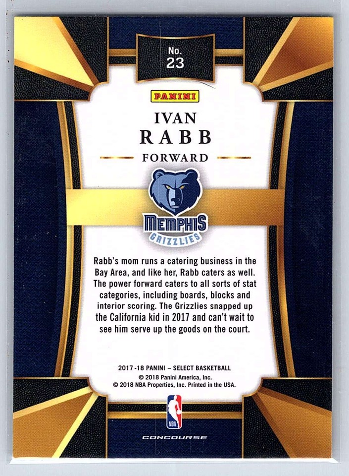 2017 Panini Select #23 Ivan Rabb | eBay