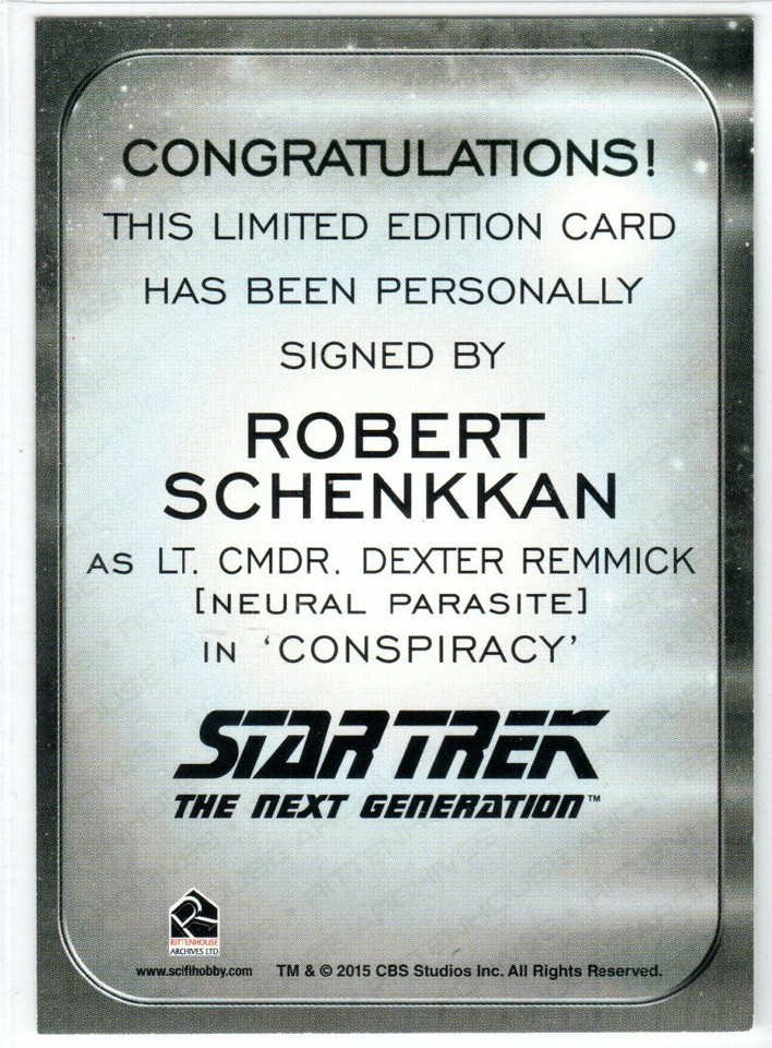 STAR TREK 50TH ANNIVERSARY ALIENS ROBERT SCHENKKAN DEXTER REMMICK AUTOGRAPH VL | eBay