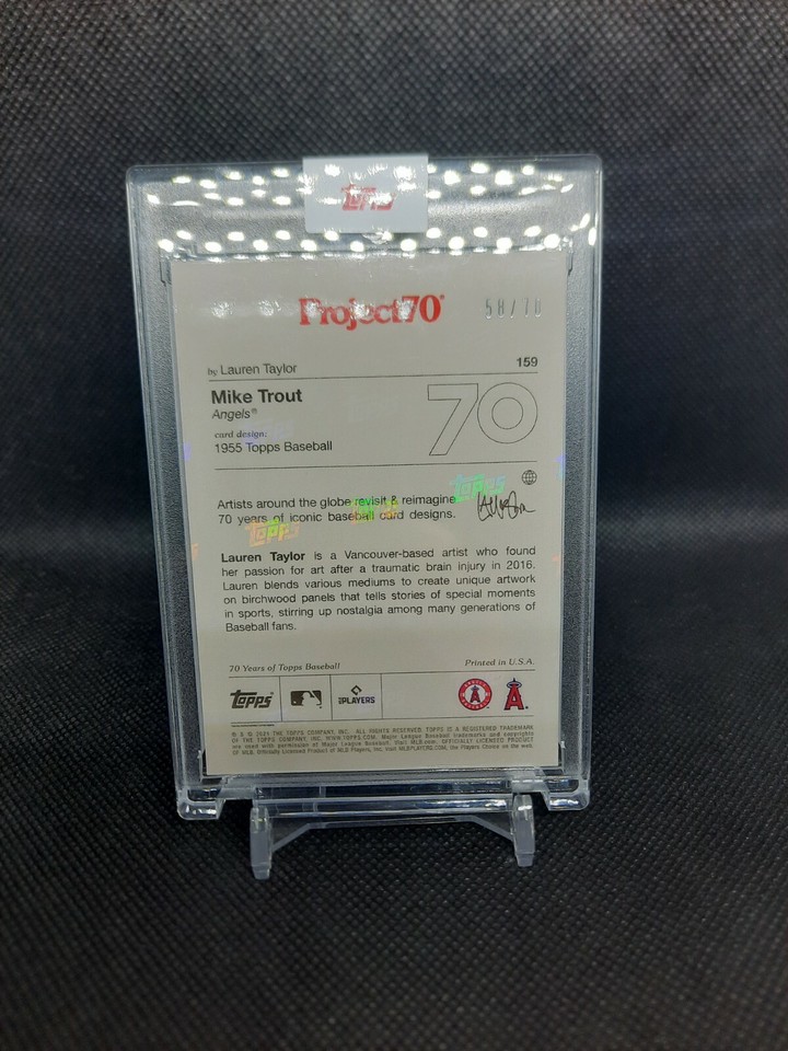 Topps PROJECT 70 Card #159 - Mike Trout Rainbow FOIL /70 by Lauren ...