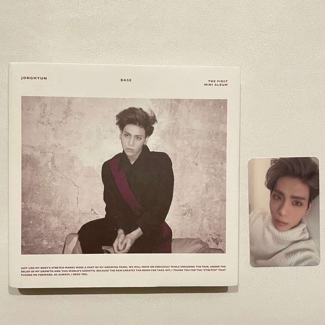 SHINee Jonghyun BASE Wine Ver CD Photocard 1st Solo Mini Album White ...