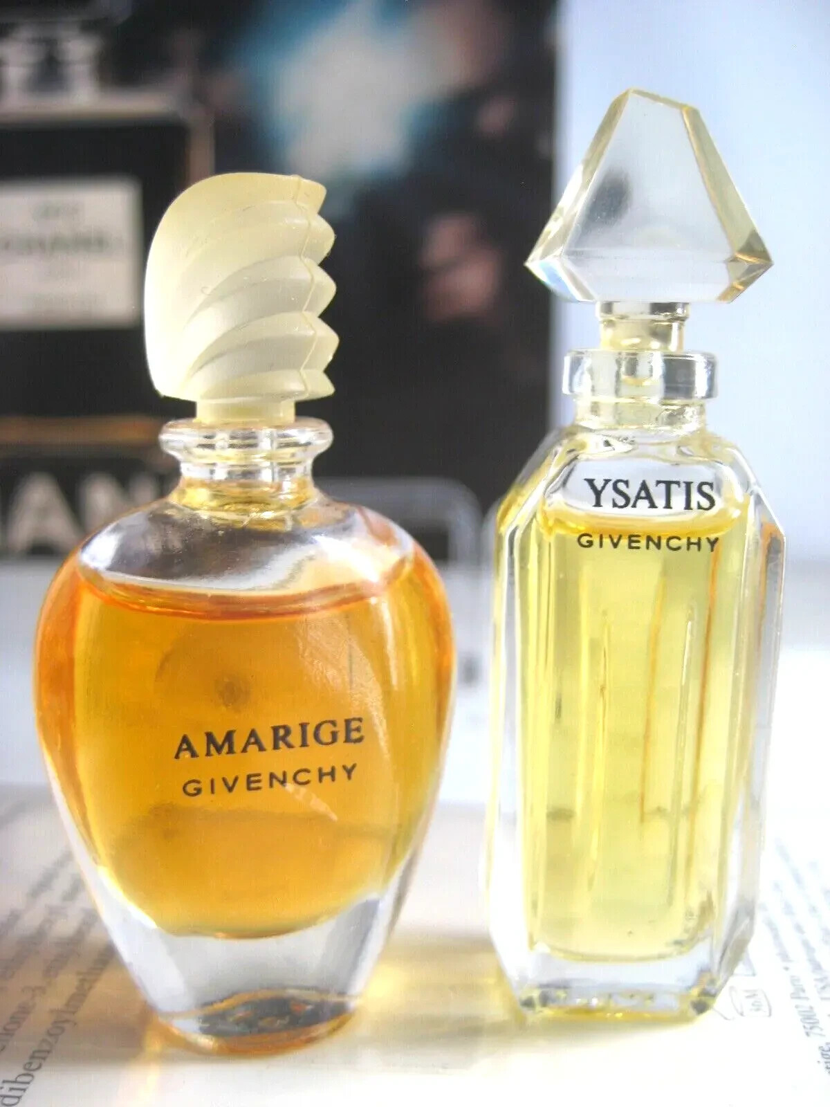 🎁2pc lot Mini Vintage 4ml EDT Givenchy perfume Ysatis Amarige eau de ...