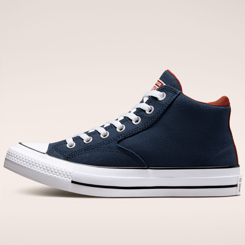 Converse Mid Top Canvas Trainers Malden Street Blue A02526C Orange ...