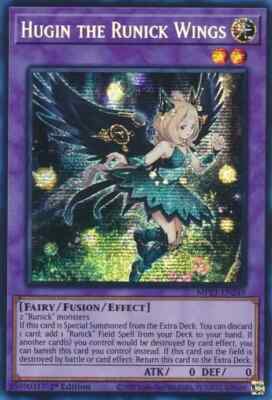 Hugin the Runick Wings MP23-EN249 1st Prismatic Secret Rare Near Mint ...