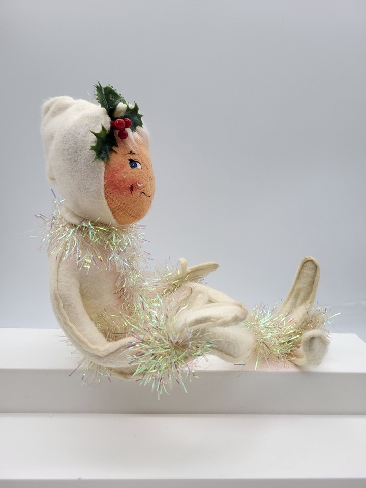 Annalee 2002 Frosty White Elf with Smirk and Iridescent Sparkle - 14 ...