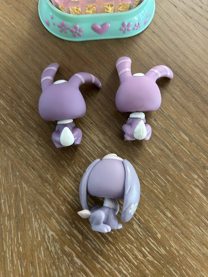 Littlest Pet Shop LPS Authentic Purple Bunnies #648 #828 #828 | eBay