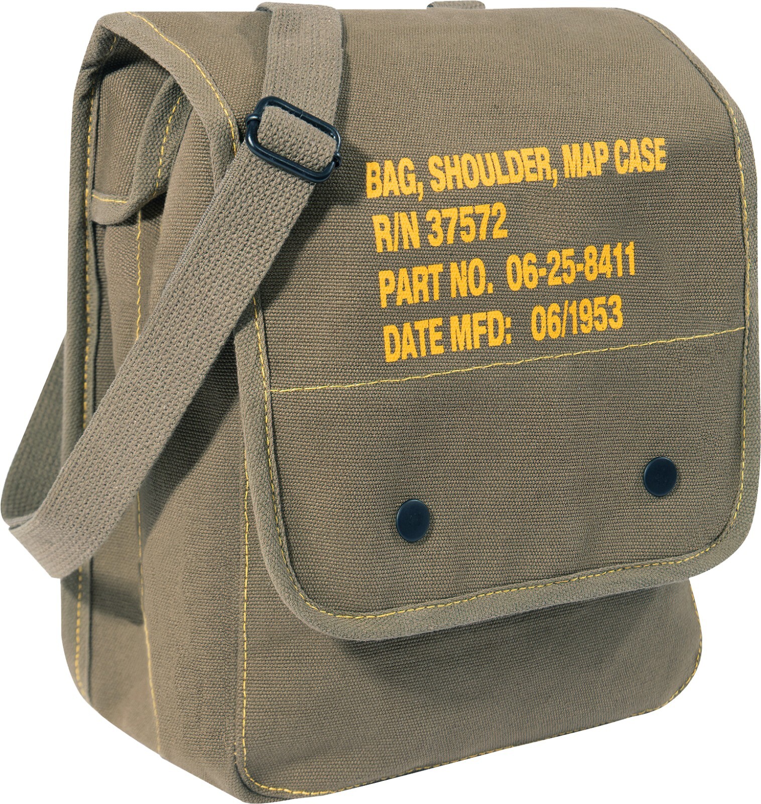 Canvas Map Case Shoulder Bag with Military Stencil Cotton/Canvas Map ...