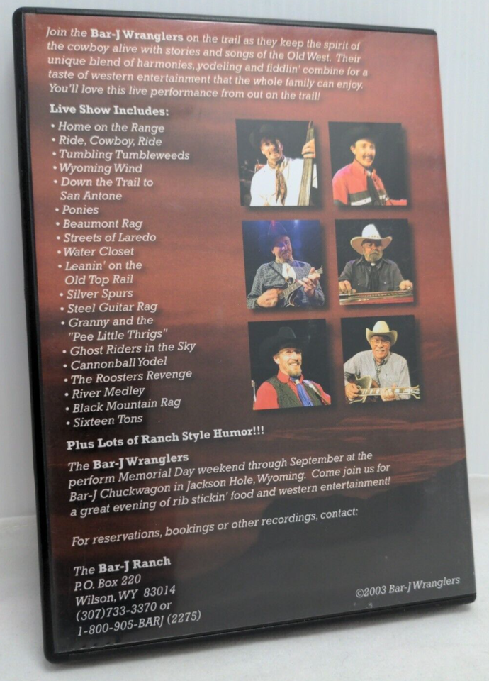 DVD Live on the Trail with the Bar-J Wranglers 2003 Cowboy Country ...