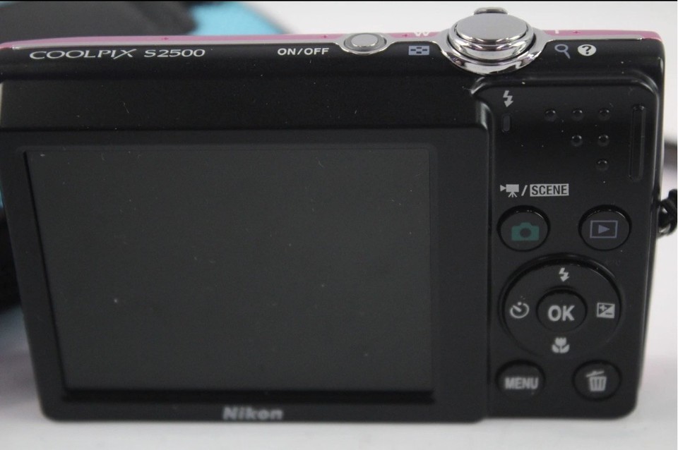 Nikon COOLPIX S2500 12.0MP 4x Zoom CCD Digital Camera Pink Excellent ...