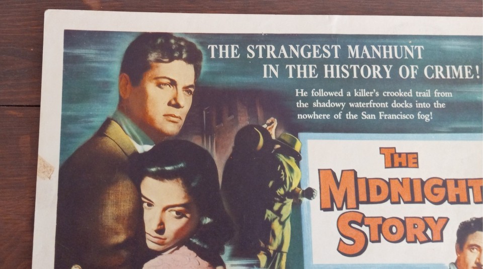 THE MIDNIGHT STORY Orig.Film Noir Title Lobby Card from 1957 in Fine ...