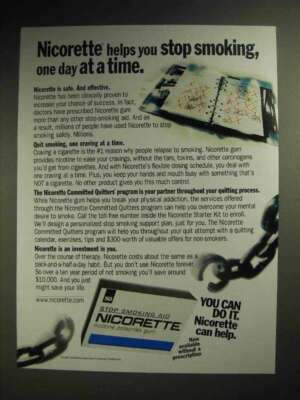 1996 Nicorette Nicotine Gum Ad - One Day At A Time | eBay