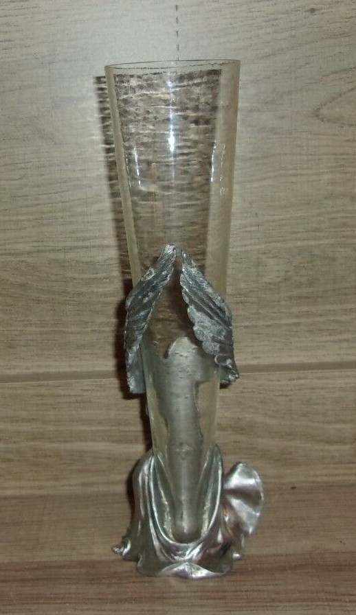1995 Seagull Pewter Canada Etain Zinn Angel Angel Goblet or Bud Vase 8 ...