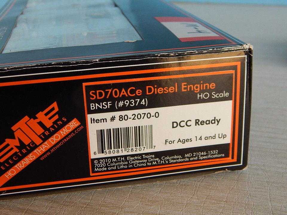 HO MTH 80-2070-0 BNSF SD70ACe Diesel #9374 New | eBay