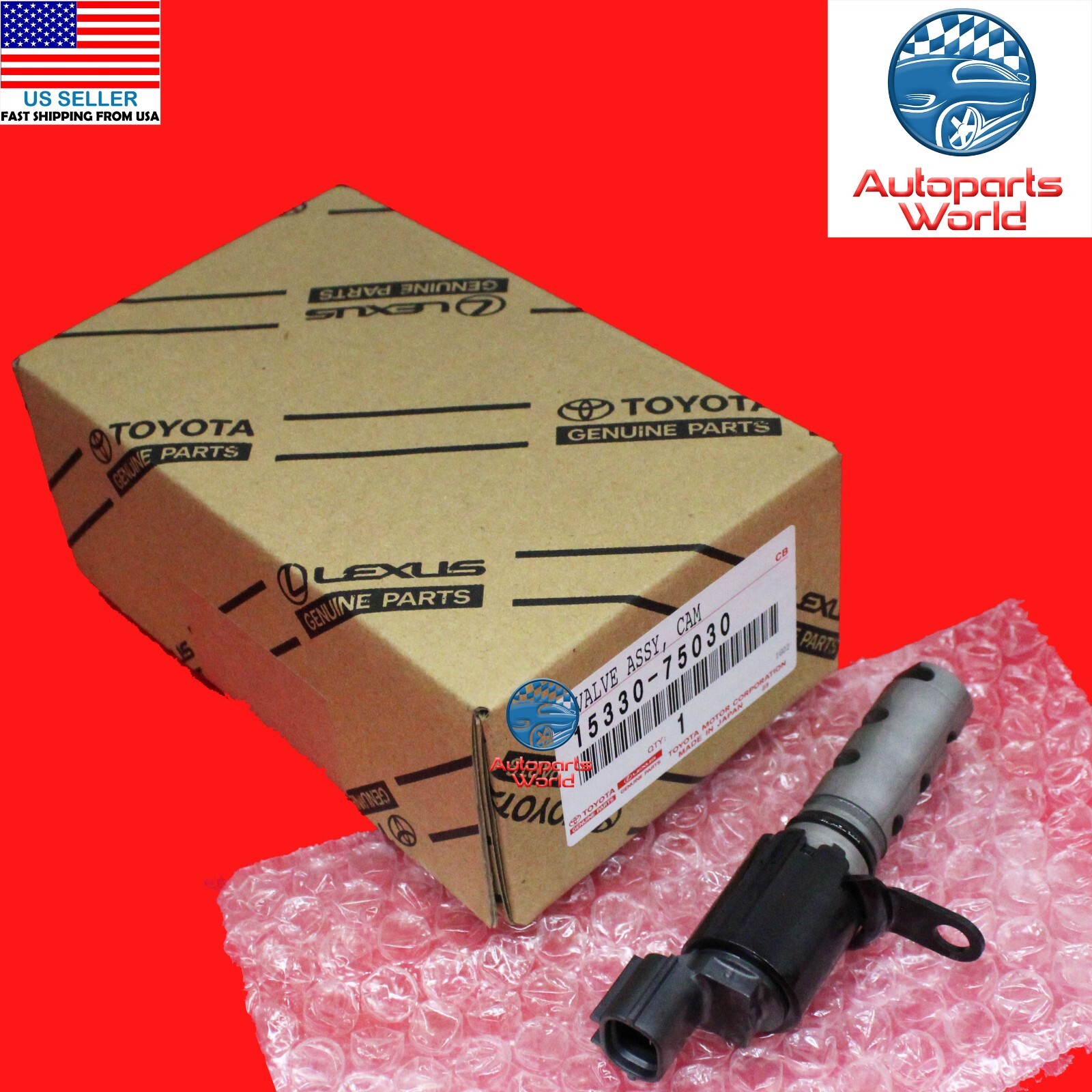 GENUINE TOYOTA 11-23 TACOMA INTAKE VARIABLE VALVE TIMING SOLENOID 15330 ...