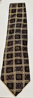 BRANDY COCKTAIL COLLECTION 100% Pure Silk Necktie Tie Maroon and Gold ...