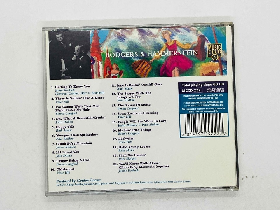 Buy now CD Rodgers & Hammerstein The Songs of RODGERS HAMMERSTEIN ...