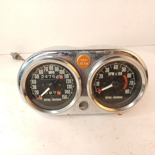 Speedometer Dash Harley Davidson 150 Mph Speedometer Tachometer Chrome ...