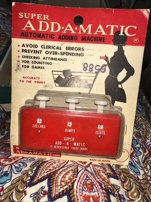 Vintage Unopened Super Add-A-Matic Automatic Adding Machine Made In ...