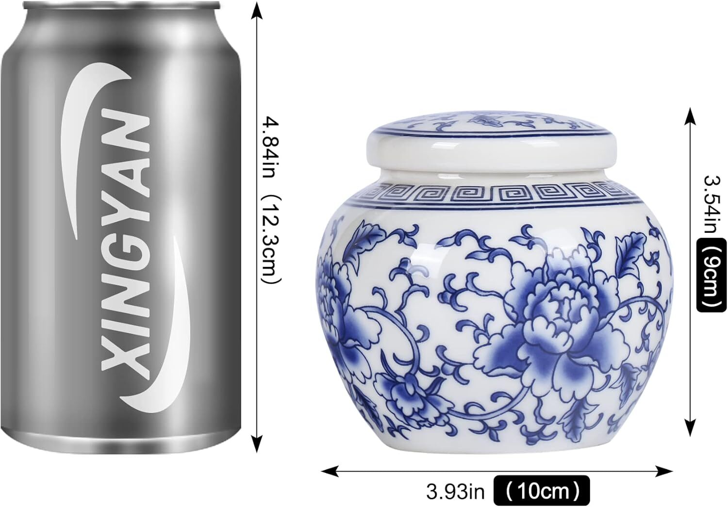 XINGYAN Chinese Traditional Blue and White Porcelain Ceramic Small ...
