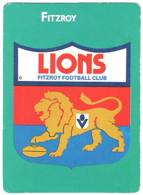 1988 AFL VFL SCANLENS STIMOROL FOOTBALL CARD - 101 EMBLEM LOGO (FITZROY ...