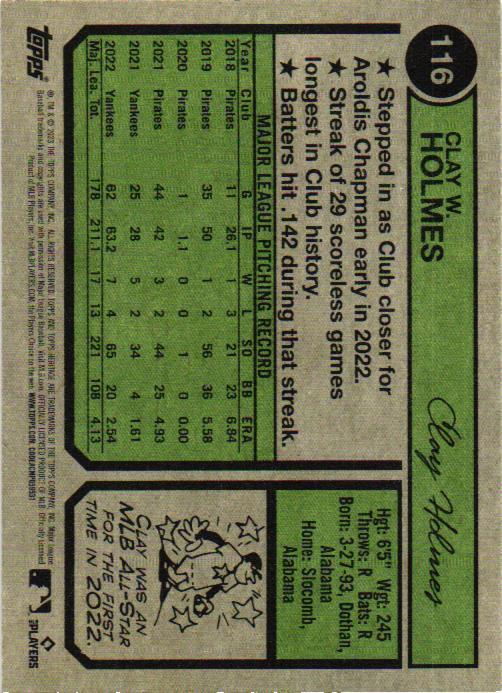 2023 Topps Heritage #116 Clay Holmes | eBay