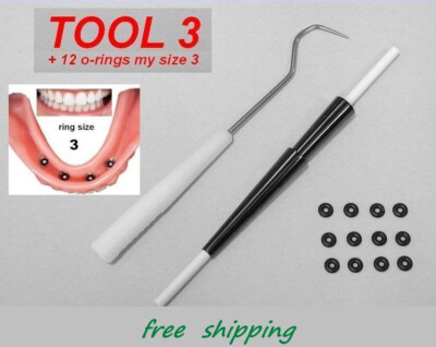 TOOL # 3 for mini dental implant rubber rings comes with 12 * o-rings ...