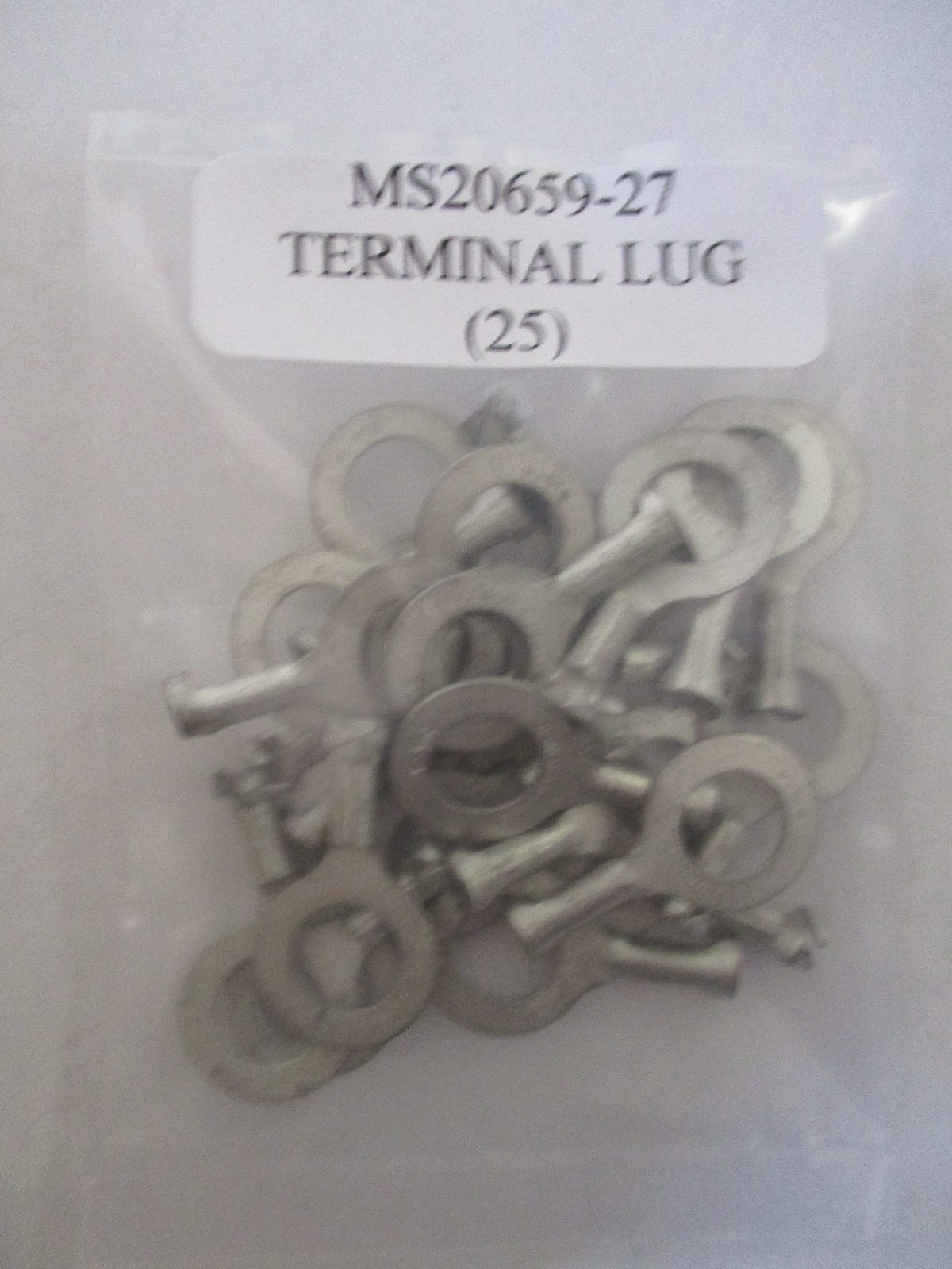 MS20659-27 Terminal Lug 3/8" Stud AMP 16-14 Alt. to MS20659-127 - Lot ...
