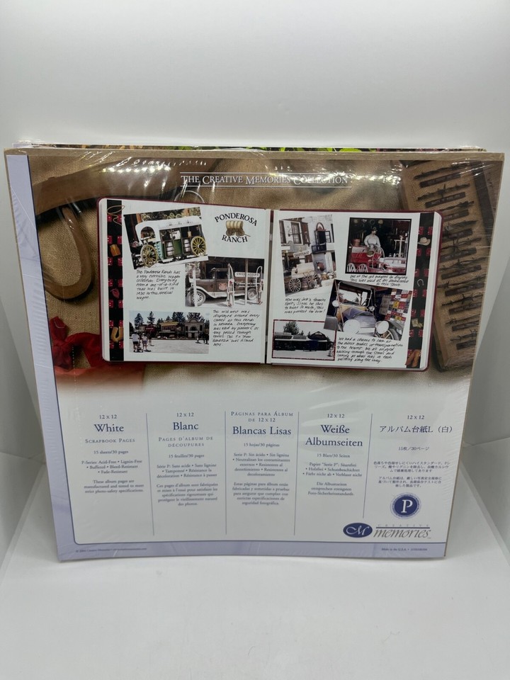 Creative Memories Pages Original 12 x 12 - 15 Sheets/30 Sides - You ...