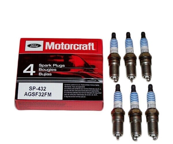 OEM NEW Ford Motorcraft 6 Spark Plugs SP432, Contour 2.5 V6, Taurus ...
