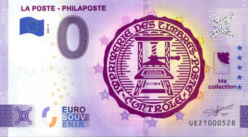 LA POSTE Philaposte, Cachet à sec, 2022, Billet Euro Souvenir | eBay