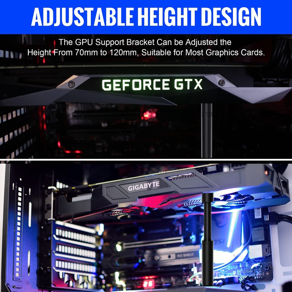 GPU Support Bracket Adjustable Height Anti-Sag Graphics Card Holder ...