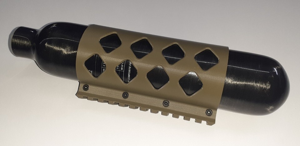 PCP Airgun Bottle Band with Pic Rail 2 Sizes and Colors bottom Rail ...