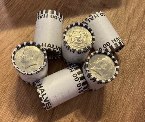 1x UNSEARCHED BANK ROLL Kennedy Half Dollar Coin OBW SEALED 20 COINS ...