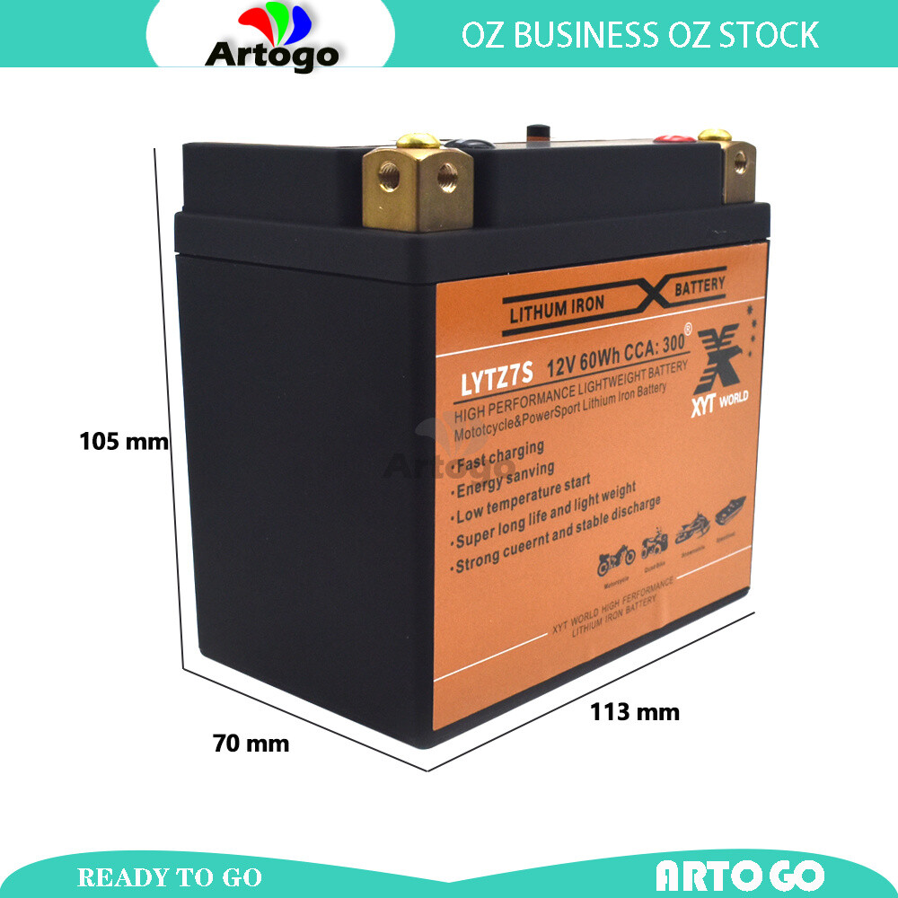 Motorcycle Lithium BATTERY LYTZ7S 12V 60Wh Fit Honda 110cc C110 2009 ...