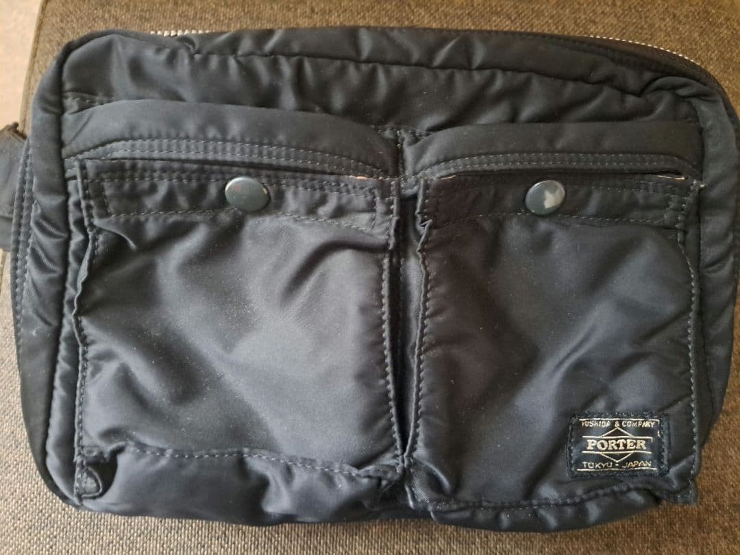 PORTER Yoshida Tanker 2Layer Shoulder CrossbodyBag Black Made in Japan ...