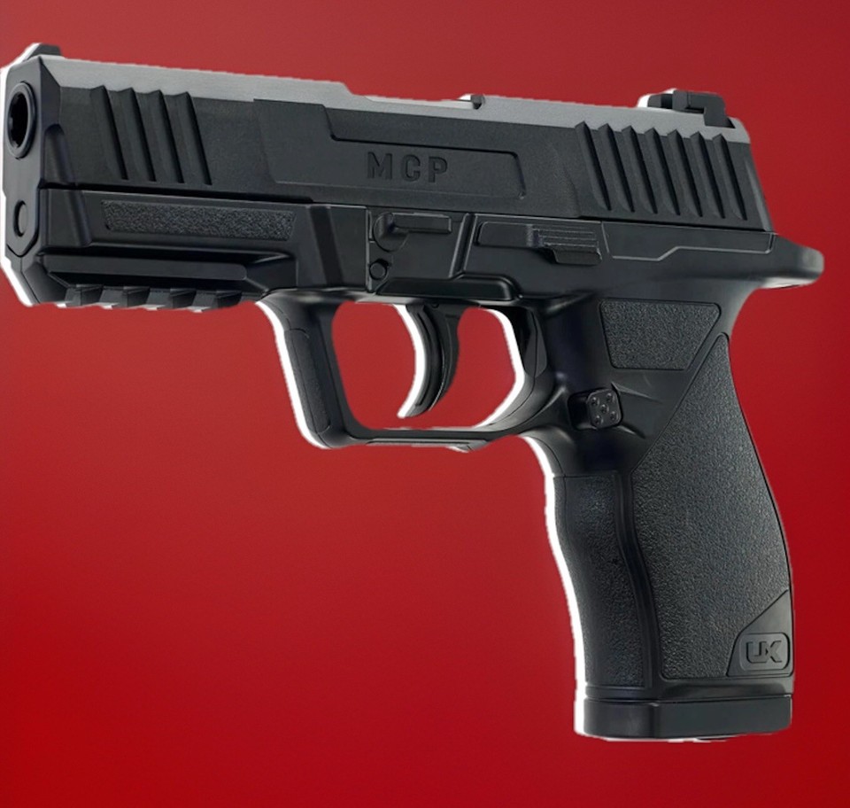 Umarex MCP Kit .177 Cal Air Pistol Semi Auto CO2 250 BBs Safety Glasses ...